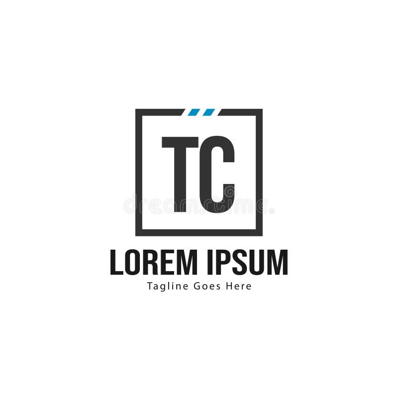 Initial TC Logo Template with Modern Frame. Minimalist TC Letter Logo ...