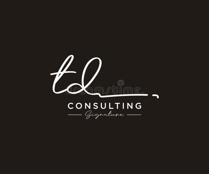 Initial TD Signature Logo Collection Template Vector. Hand Drawn ...