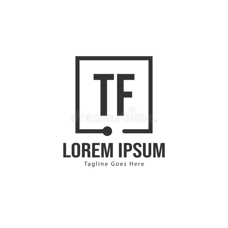 Initial TF Logo Template with Modern Frame. Minimalist TF Letter Logo ...
