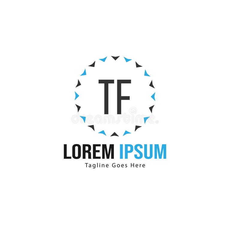 Initial TF Logo Template with Modern Frame. Minimalist TF Letter Logo ...