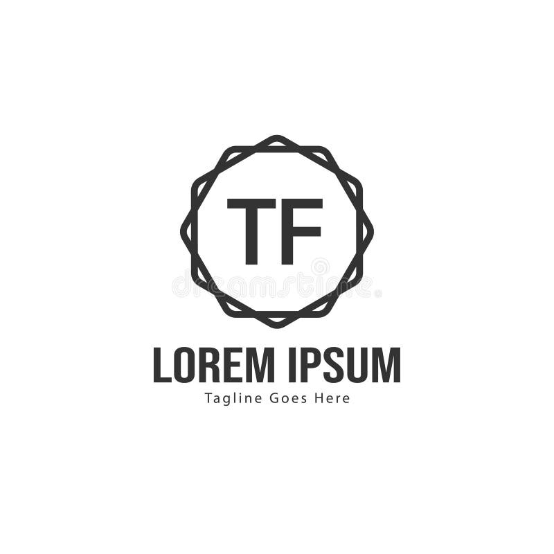 Initial TF Logo Template with Modern Frame. Minimalist TF Letter Logo ...