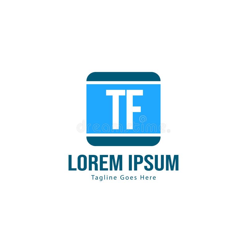 Initial TF Logo Template with Modern Frame. Minimalist TF Letter Logo ...