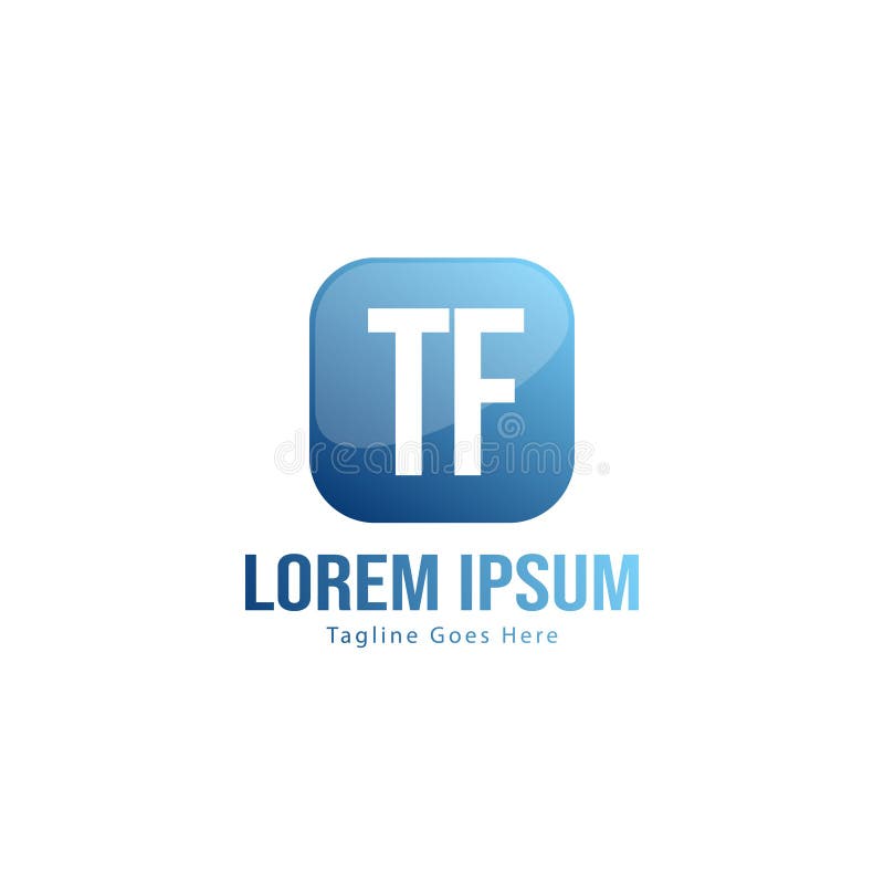 Initial TF Logo Template with Modern Frame. Minimalist TF Letter Logo ...