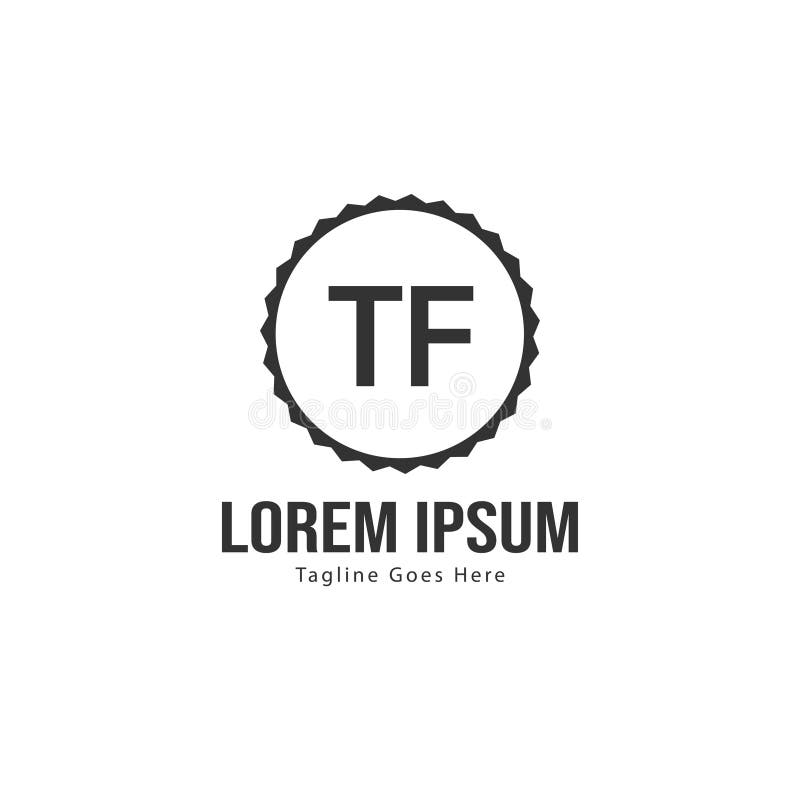 Initial TF Logo Template with Modern Frame. Minimalist TF Letter Logo ...