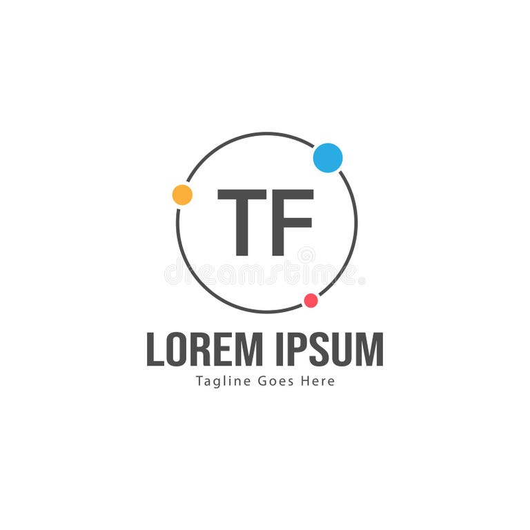 Initial TF Logo Template with Modern Frame. Minimalist TF Letter Logo ...