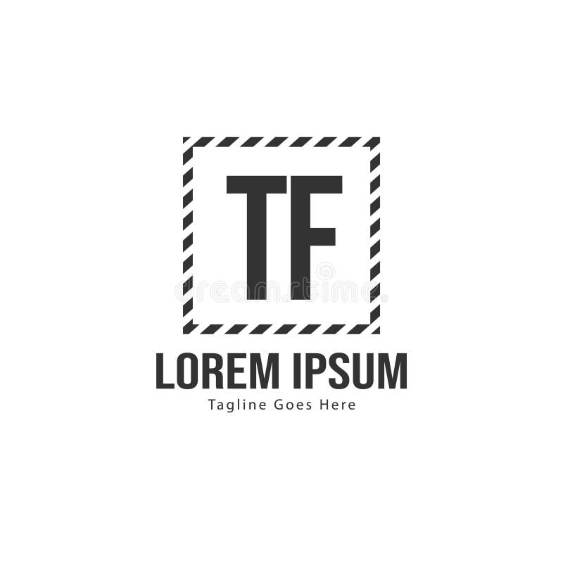 Initial TF Logo Template with Modern Frame. Minimalist TF Letter Logo ...