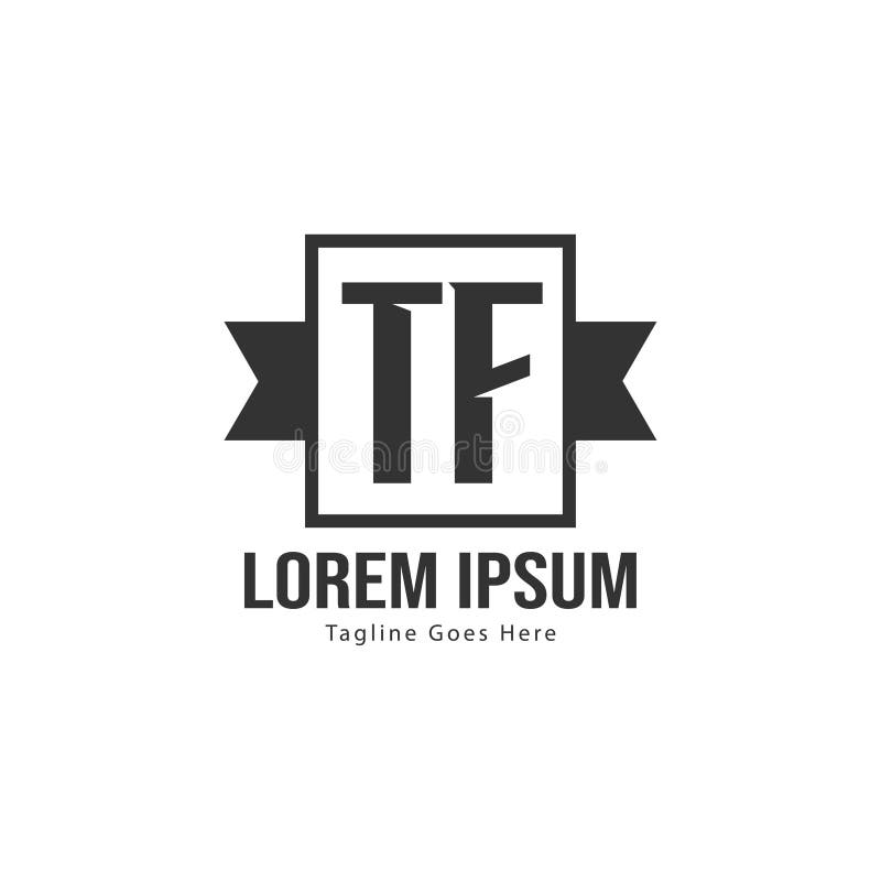 Initial TF Logo Template with Modern Frame. Minimalist TF Letter Logo ...