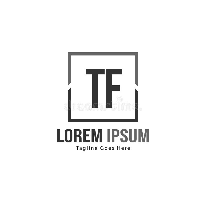 Initial TF Logo Template with Modern Frame. Minimalist TF Letter Logo ...