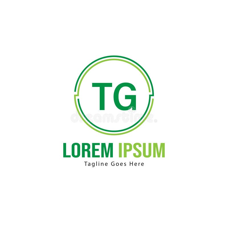 Initial TG Logo Template with Modern Frame. Minimalist TG Letter Logo ...
