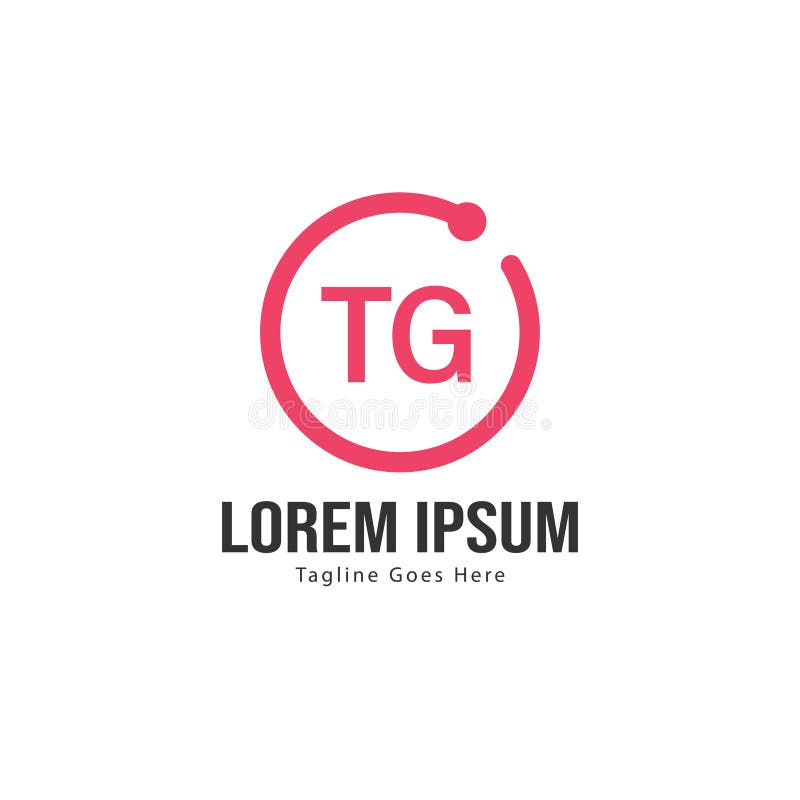 Initial TG Logo Template with Modern Frame. Minimalist TG Letter Logo ...