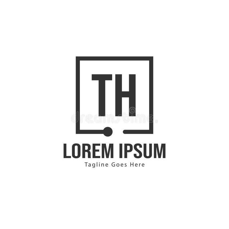 Initial TH Logo Template with Modern Frame. Minimalist TH Letter Logo ...