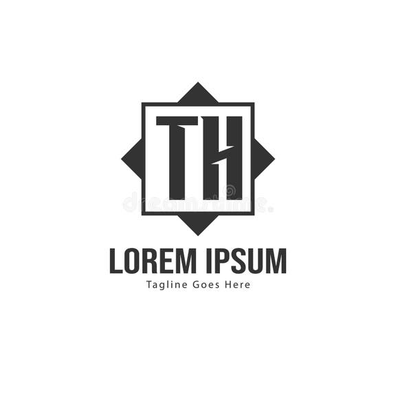 Initial TH Logo Template with Modern Frame. Minimalist TH Letter Logo Vector Illustration Stock ...