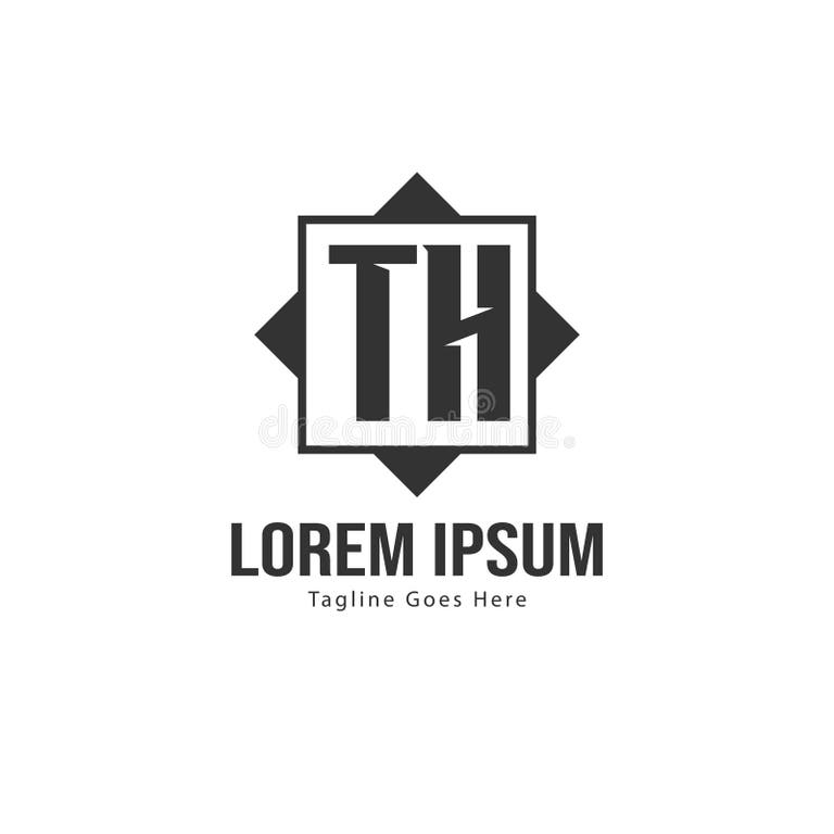 Initial TH Logo Template with Modern Frame. Minimalist TH Letter Logo ...