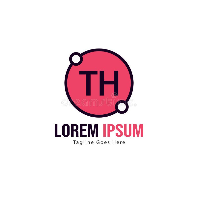 Initial TH Logo Template with Modern Frame. Minimalist TH Letter Logo ...