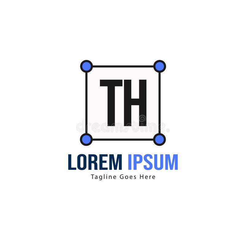 Initial TH Logo Template with Modern Frame. Minimalist TH Letter Logo ...