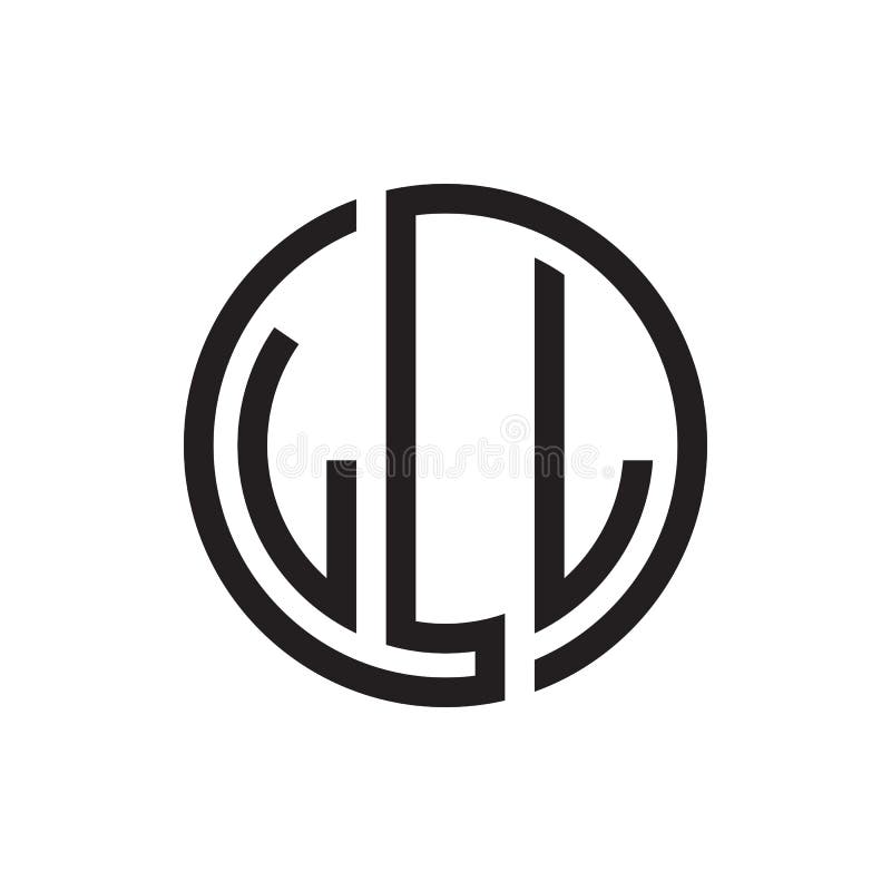 Initial Three Letter Logo Circle KKK Black Outline Stroke Stock Vector ...