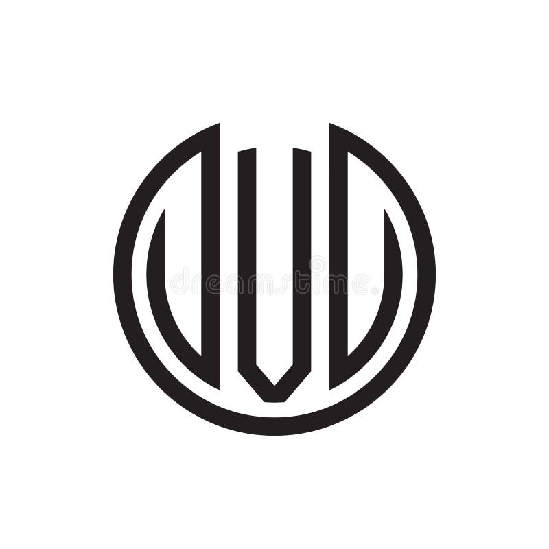 Initial Three Letter Logo Circle EEE Black Outline Stroke Stock Vector ...