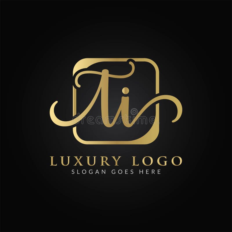 Initial TI Letter Logo Design Vector Template. Abstract Luxury Letter ...