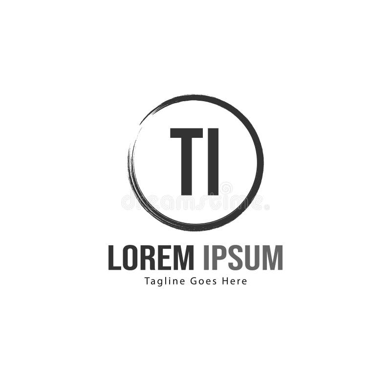 Initial TI Logo Template with Modern Frame. Minimalist TI Letter Logo ...