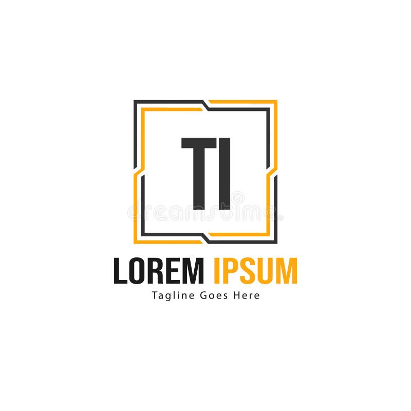 Initial TI Logo Template with Modern Frame. Minimalist TI Letter Logo ...