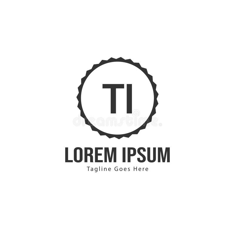 Initial TI Logo Template with Modern Frame. Minimalist TI Letter Logo ...