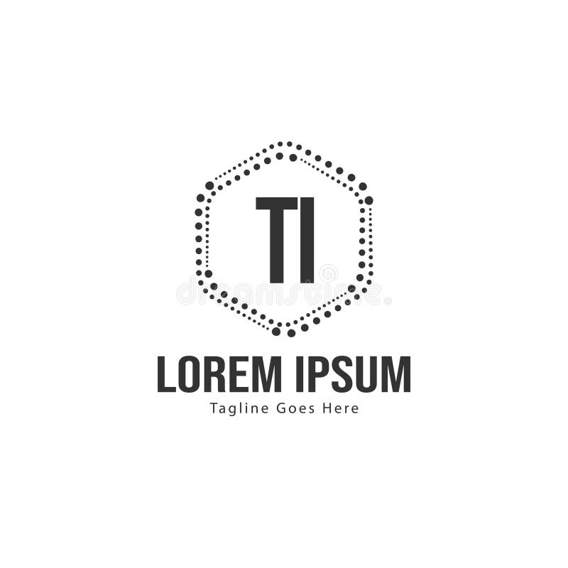 Initial TI Logo Template with Modern Frame. Minimalist TI Letter Logo ...