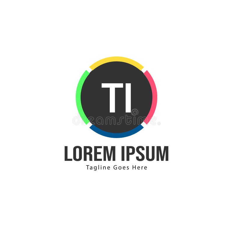 Initial TI Logo Template with Modern Frame. Minimalist TI Letter Logo ...