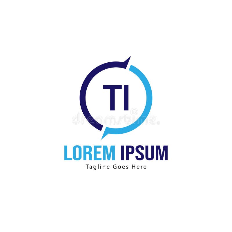 Initial TI Logo Template with Modern Frame. Minimalist TI Letter Logo ...