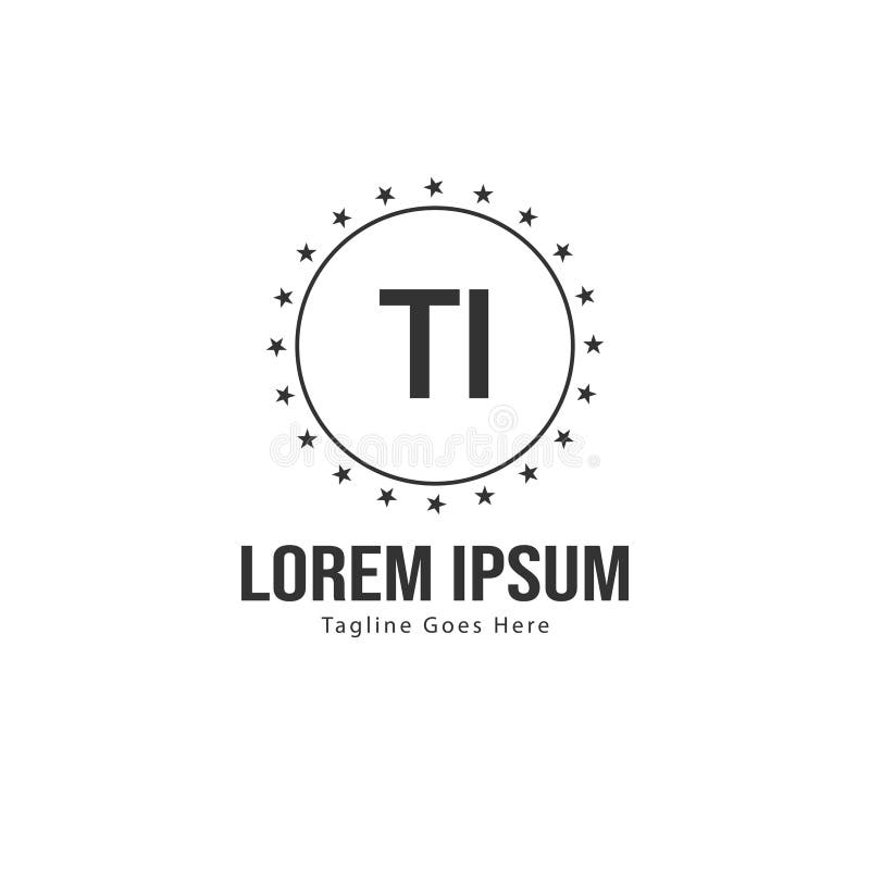 Initial TI Logo Template with Modern Frame. Minimalist TI Letter Logo ...