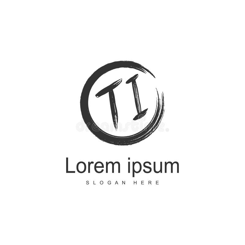 Initial TI Logo Template with Modern Frame. Minimalist TI Letter Logo ...