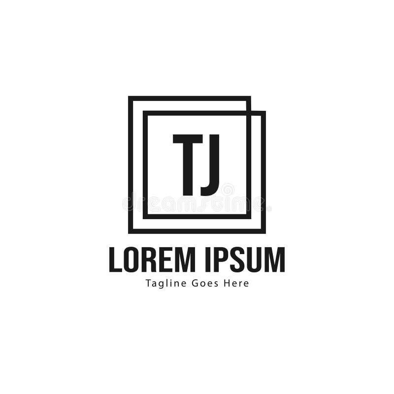 Initial TJ Logo Template with Modern Frame. Minimalist TJ Letter Logo ...