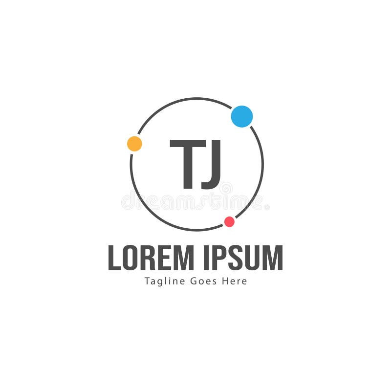 Initial TJ Logo Template with Modern Frame. Minimalist TJ Letter Logo ...