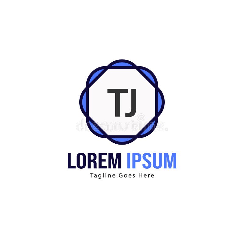 Initial TJ Logo Template with Modern Frame. Minimalist TJ Letter Logo ...