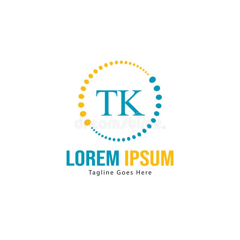 Initial TK Logo Template with Modern Frame. Minimalist TK Letter Logo ...