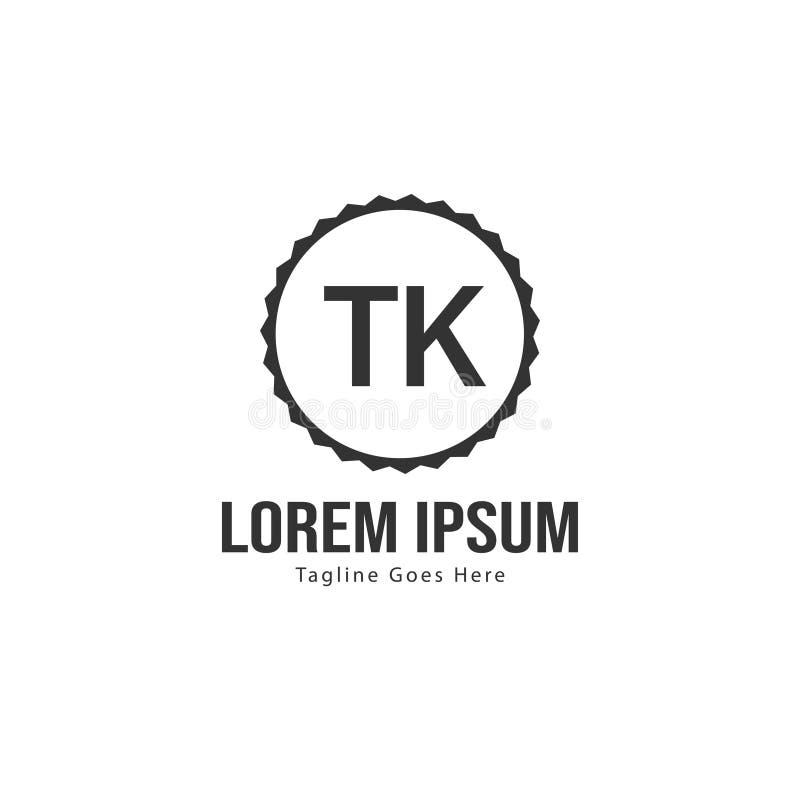 Initial TK Logo Template with Modern Frame. Minimalist TK Letter Logo ...