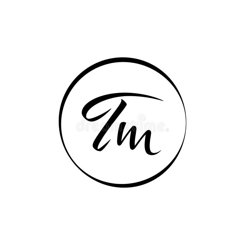 Initial TM Letter Logo Design Vector Template. Abstract Script Letter ...