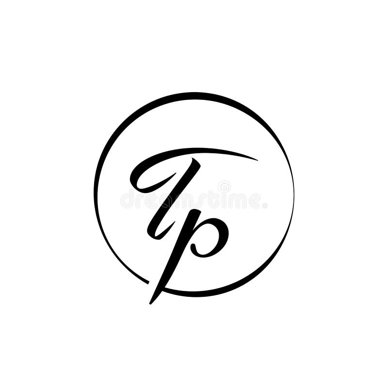 Initial TP Letter Logo Design Vector Template. Abstract Script Letter ...