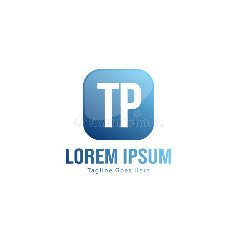 Initial TP Logo Template with Modern Frame. Minimalist TP Letter Logo ...