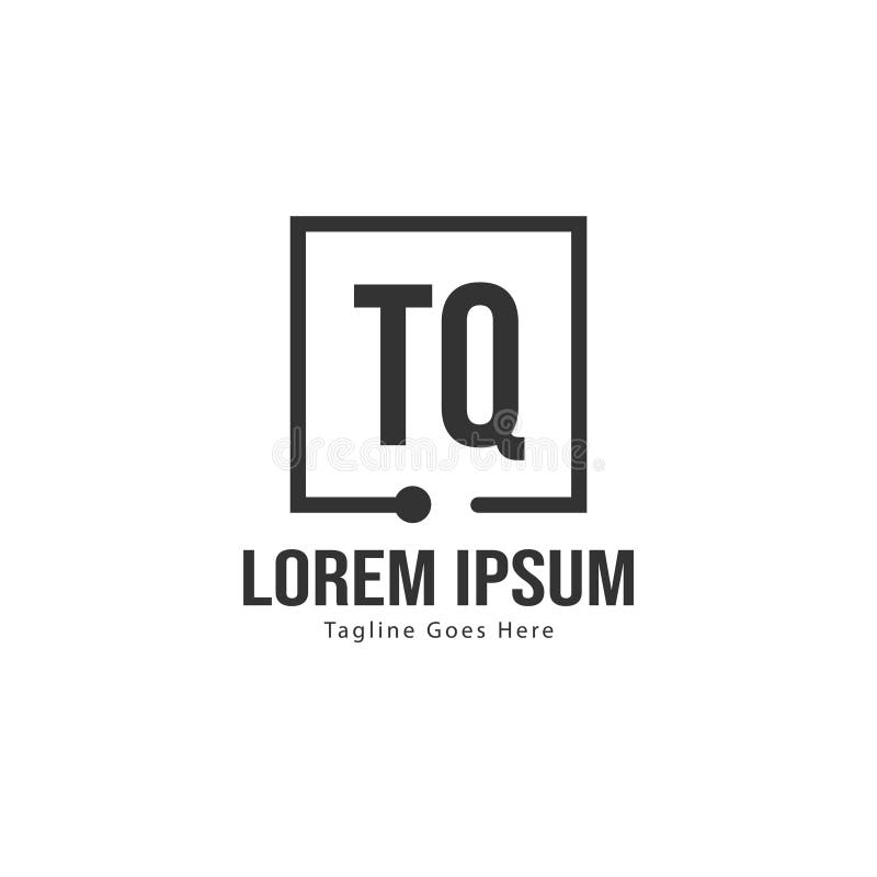 Initial TQ Logo Template with Modern Frame. Minimalist TQ Letter Logo ...
