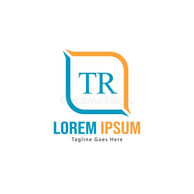 Initial TR Logo Template with Modern Frame. Minimalist TR Letter Logo ...