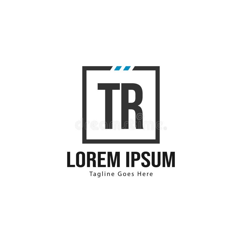 Initial TR Logo Template with Modern Frame. Minimalist TR Letter Logo ...