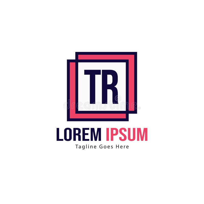 Initial TR Logo Template with Modern Frame. Minimalist TR Letter Logo ...