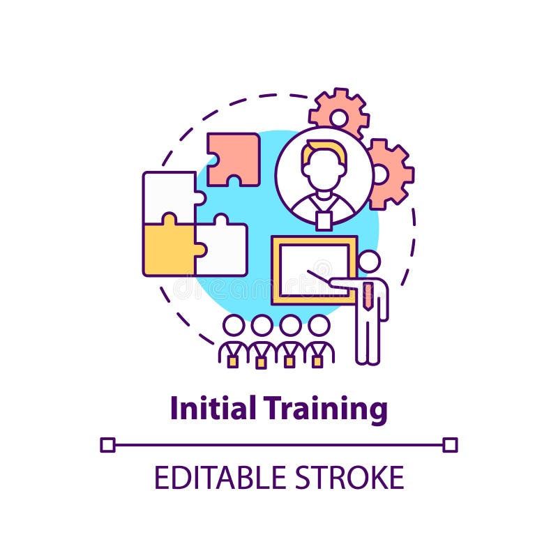 Initial Training Concept Icon Stock Vector - Illustration of training ...