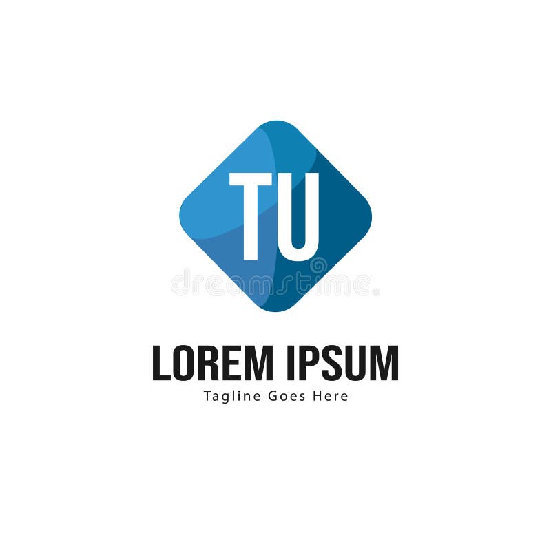 Initial TU Logo Template with Modern Frame. Minimalist TU Letter Logo ...