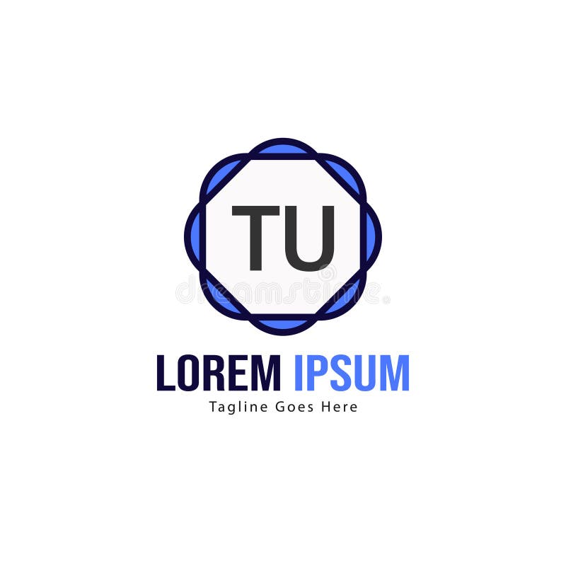 Initial TU Logo Template with Modern Frame. Minimalist TU Letter Logo ...