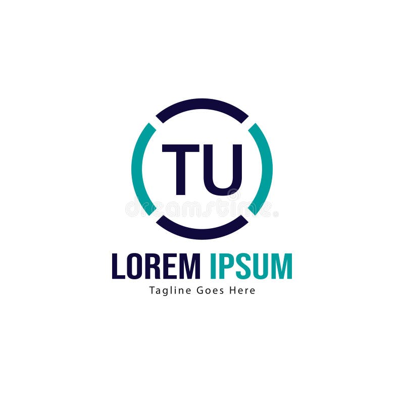 Initial TU Logo Template with Modern Frame. Minimalist TU Letter Logo ...