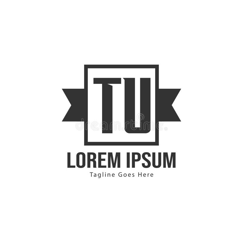 Initial TU Logo Template with Modern Frame. Minimalist TU Letter Logo ...