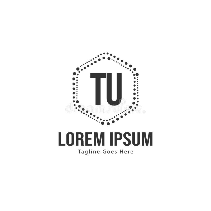 Initial TU Logo Template with Modern Frame. Minimalist TU Letter Logo ...