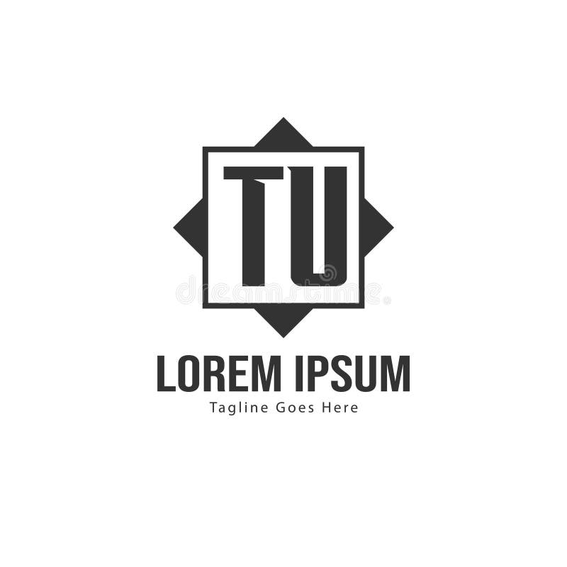 Initial TU Logo Template with Modern Frame. Minimalist TU Letter Logo ...
