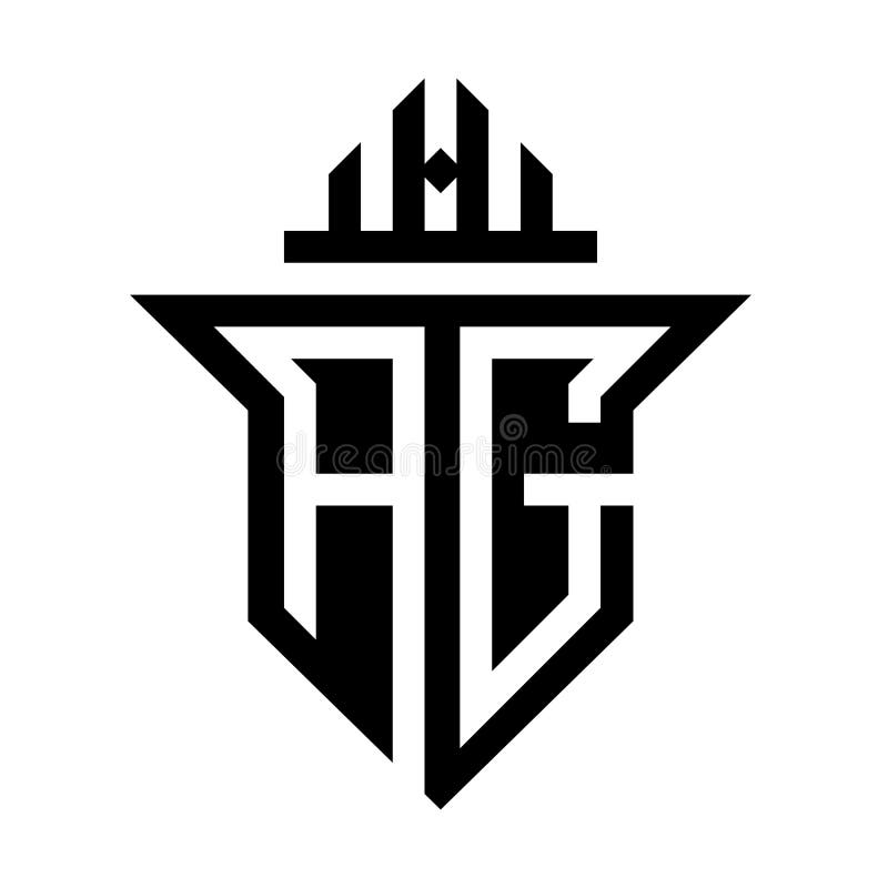 Initial Two Letter Ag Shield Unique Logo Stock Vector - Illustration of ...